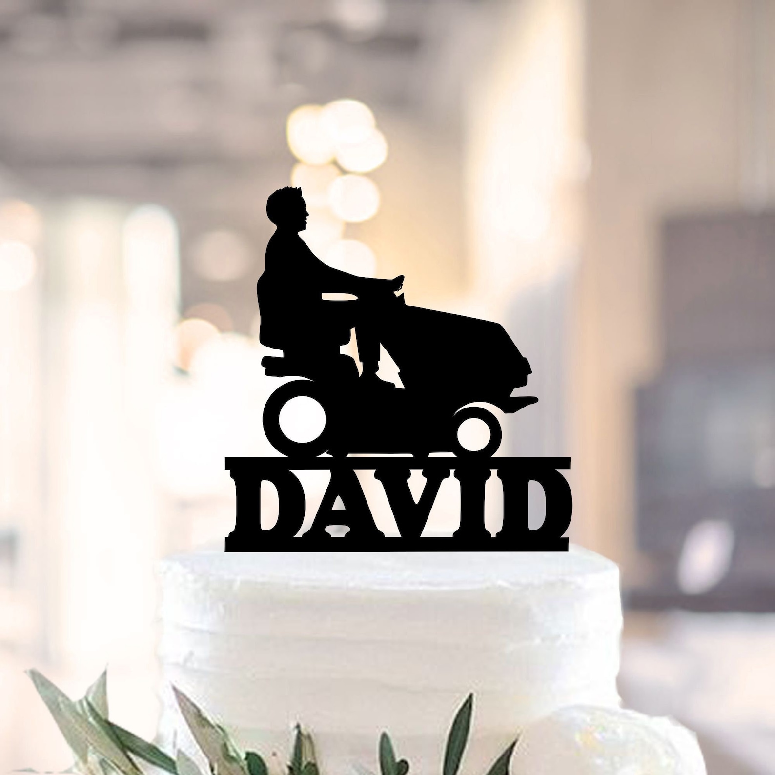 Lawn Mower Cake Topper, Custom Bobblehead Push Lawn Mower Freak, Dude ...