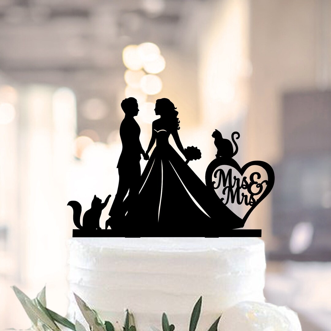 Lesbian Cats Cake Topper,lesbian Wedding Cake Topper, Lesbian ...
