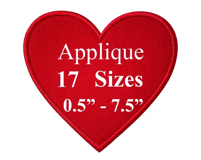 Applique Hearts Machine Embroidery Instant Download Design - Etsy