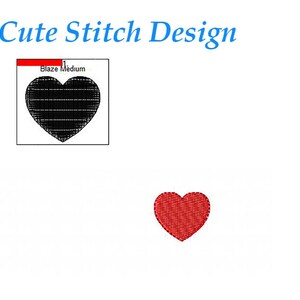 Tiny Heart Embroidery Design - 9 Sizes - Small Heart Fill Stitch ...