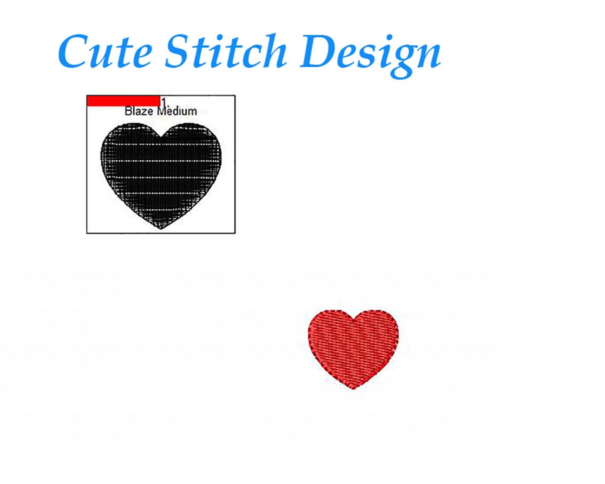 Tiny Heart Embroidery Design 9 Sizes Small Heart Fill - Etsy Canada