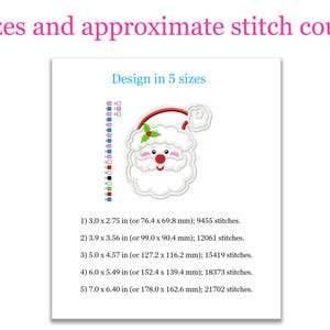 Santa Bag Tag - Santa Bag Tag in the Hoop Applique Embroidery Design ...