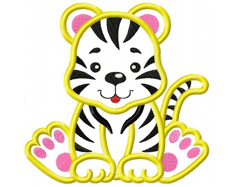 Tiger Applique Design Baby Tiger Applique Embroidery Design - Etsy