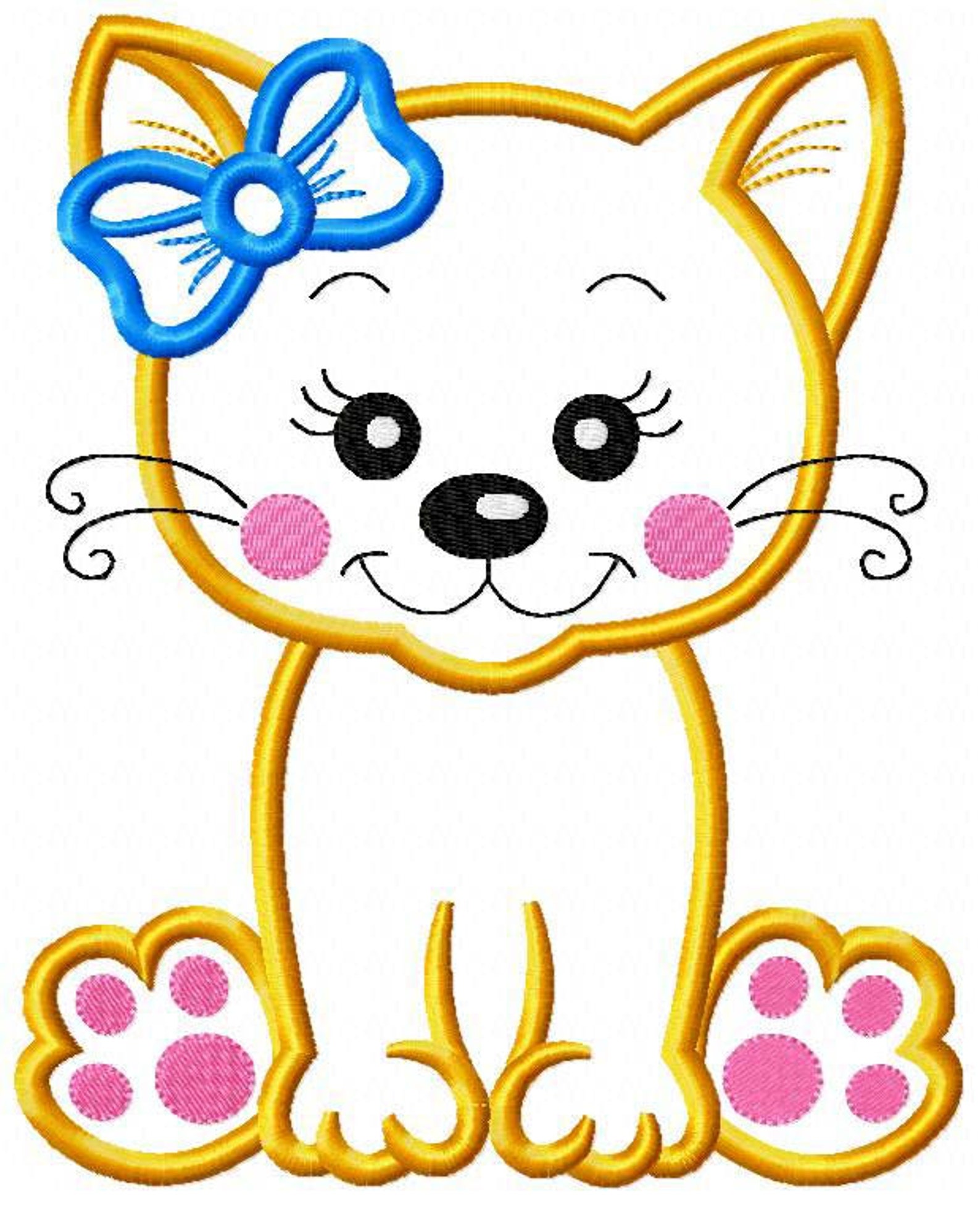 Cat Applique Designs Cat Machine Embroidery Designs for Baby | Etsy