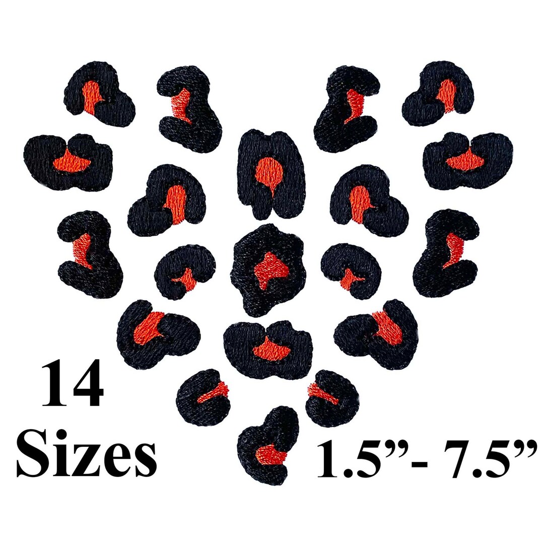 Leopard Heart Embroidery Design - 14 Sizes - Valentine Day Embroidery ...