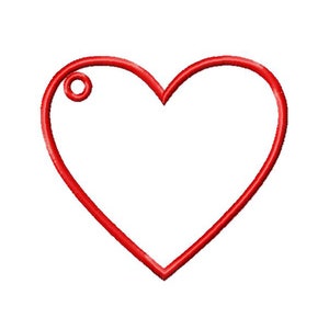 Heart Bag Tag in the Hoop Machine Embroidery Design - 14 Sizes ...