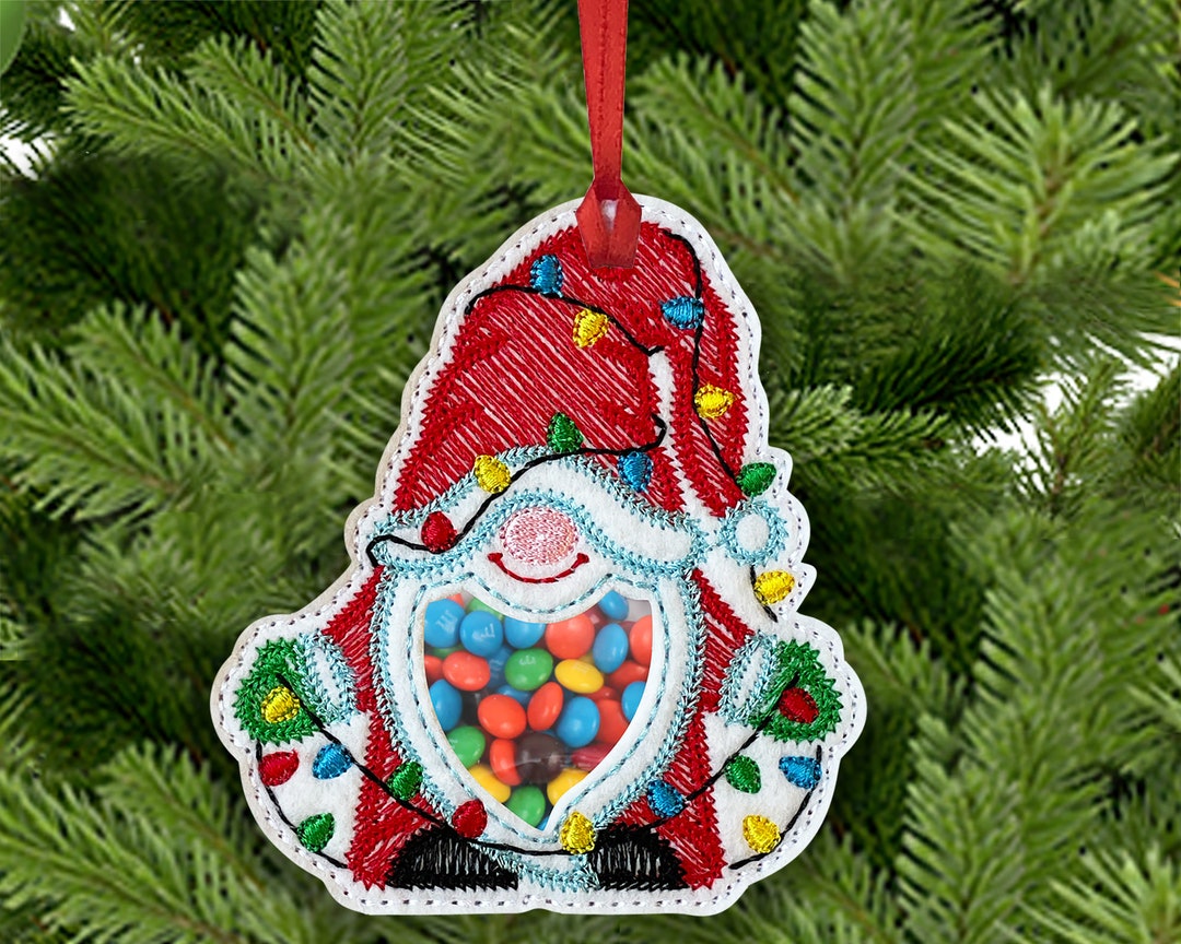 Christmas Gnome Treat Bag in the Hoop Machine Embroidery Design-10 ...