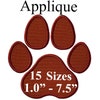 Paw Print Embroidery Design 15 Sizes Dog Paw Print Fill Stitch ...