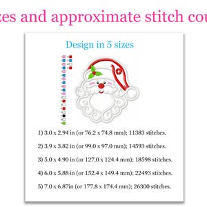 Santa Claus Bag Tag - Santa Bag Tag in the Hoop Applique Embroidery ...