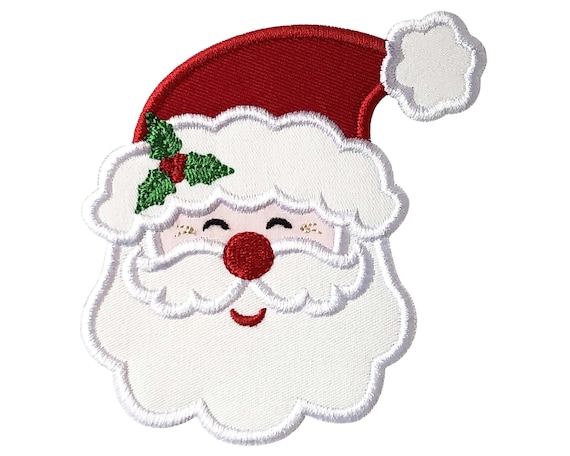 Santa Face Applique Design Christmas Applique Embroidery | Etsy