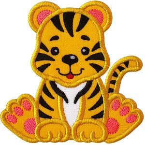 Tiger Applique Design- Baby Tiger Applique Embroidery Design for ...