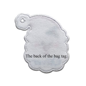 Santa Bag Tag - Santa Bag Tag in the Hoop Applique Embroidery Design ...