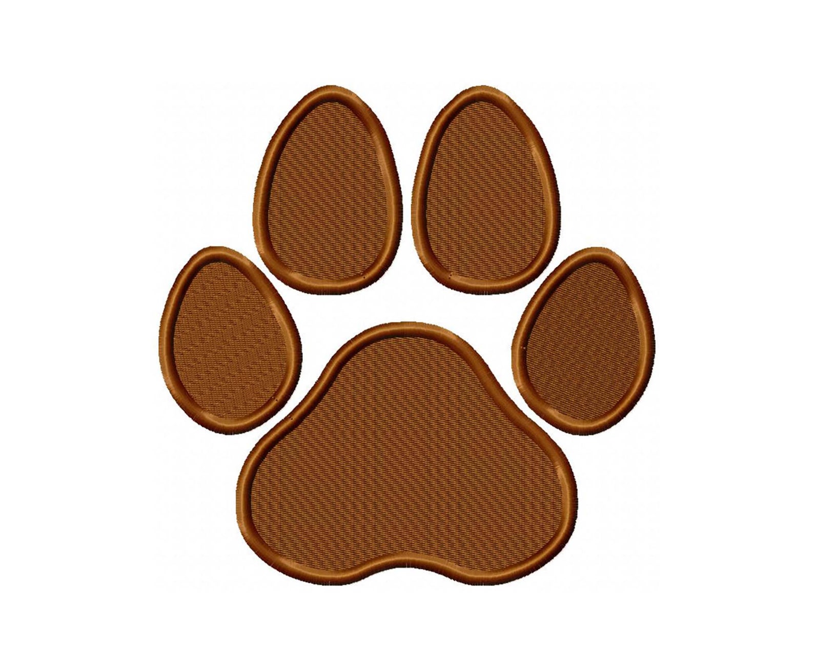 Paw Print Embroidery Design 15 Sizes Dog Paw Print Fill Stitch ...