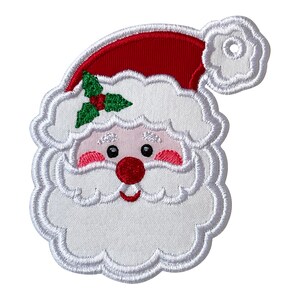 Santa Bag Tag - Santa Bag Tag in the Hoop Applique Embroidery Design ...