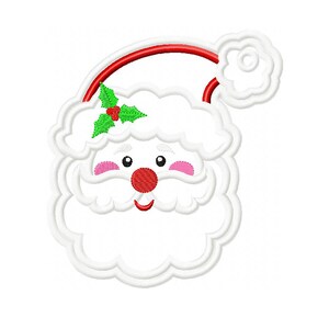 Santa Bag Tag - Santa Bag Tag in the Hoop Applique Embroidery Design ...