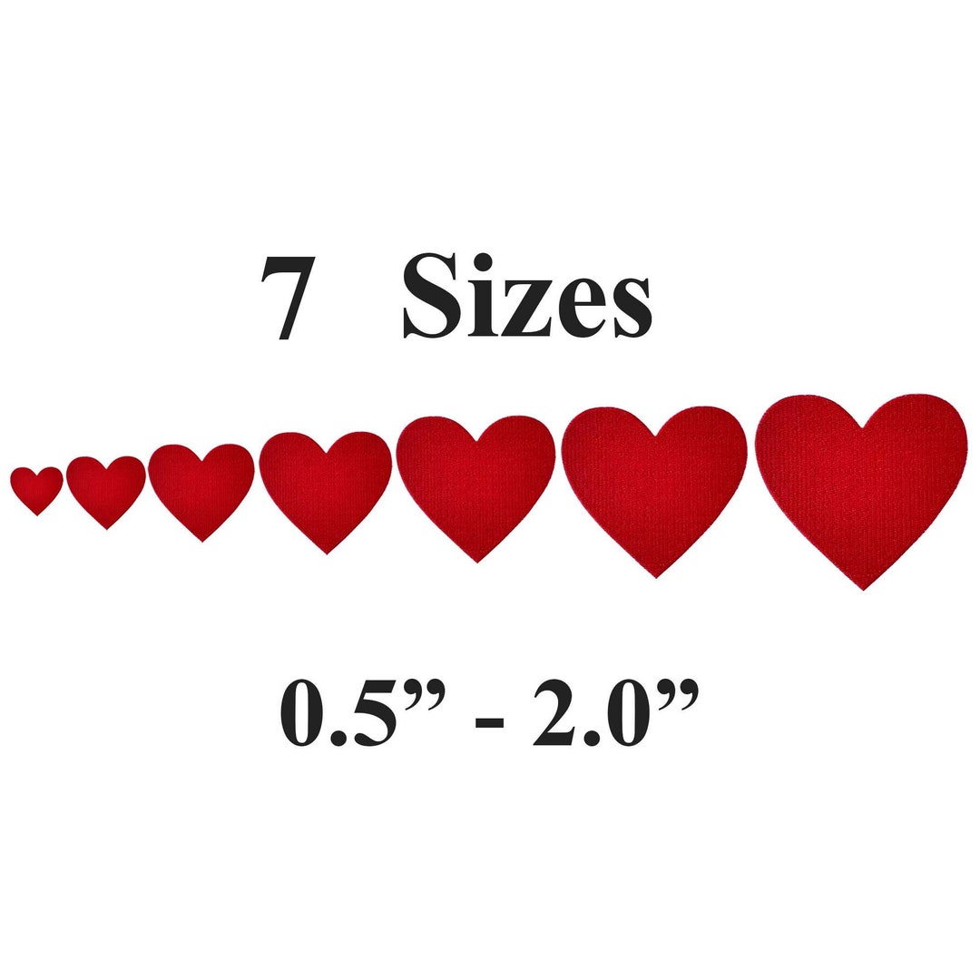 Mini Heart Embroidery Design N2 - 7 Sizes - Heart Fill Stitch ...