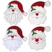 Santa Applique Designs - Set of 4 Designs - Christmas Applique ...