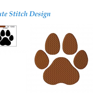 Small Paw Print Embroidery Design N2 -18 Sizes -mini Dog Paw Print Fill ...