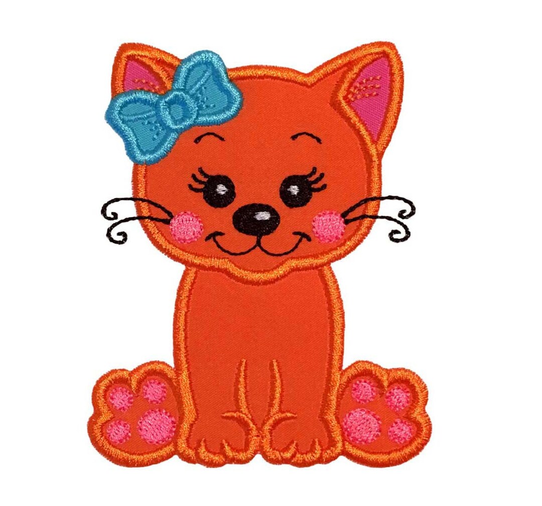 Cat Applique Designs - Cat Machine Embroidery Designs for Baby Girl ...