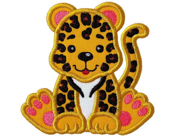 Leopard Applique Design Cheetah Applique Embroidery Design | Etsy