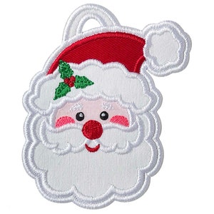 Santa Ornament in the Hoop Machine Embroidery Design N6 - Christmas ...