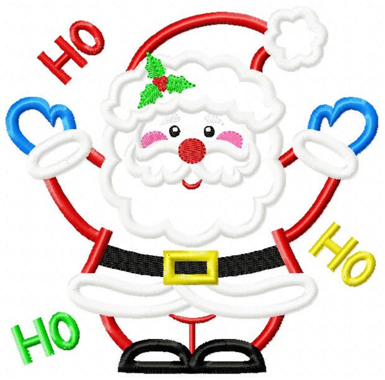 Santa Applique Design - Christmas Applique Embroidery Designs for ...
