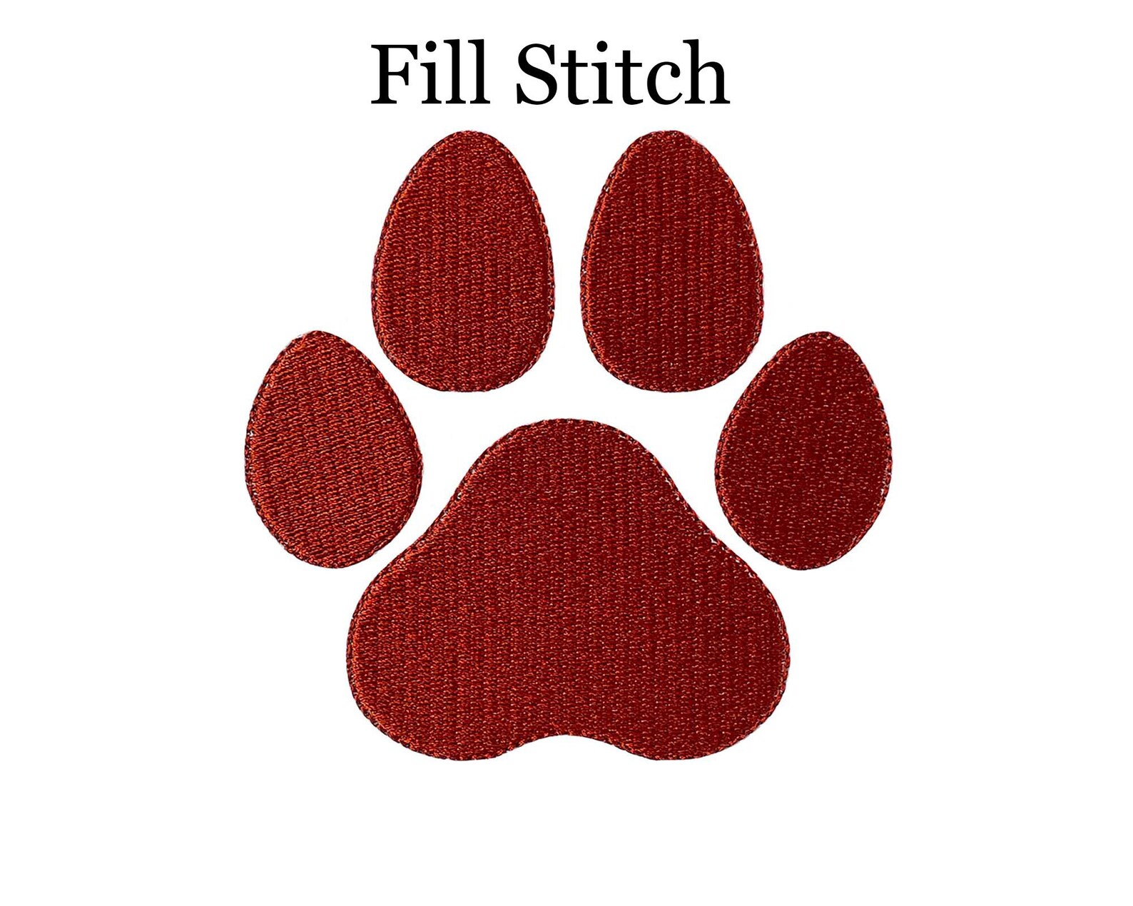 Small Paw Print Embroidery Design N2 -18 Sizes -mini Dog Paw Print Fill ...