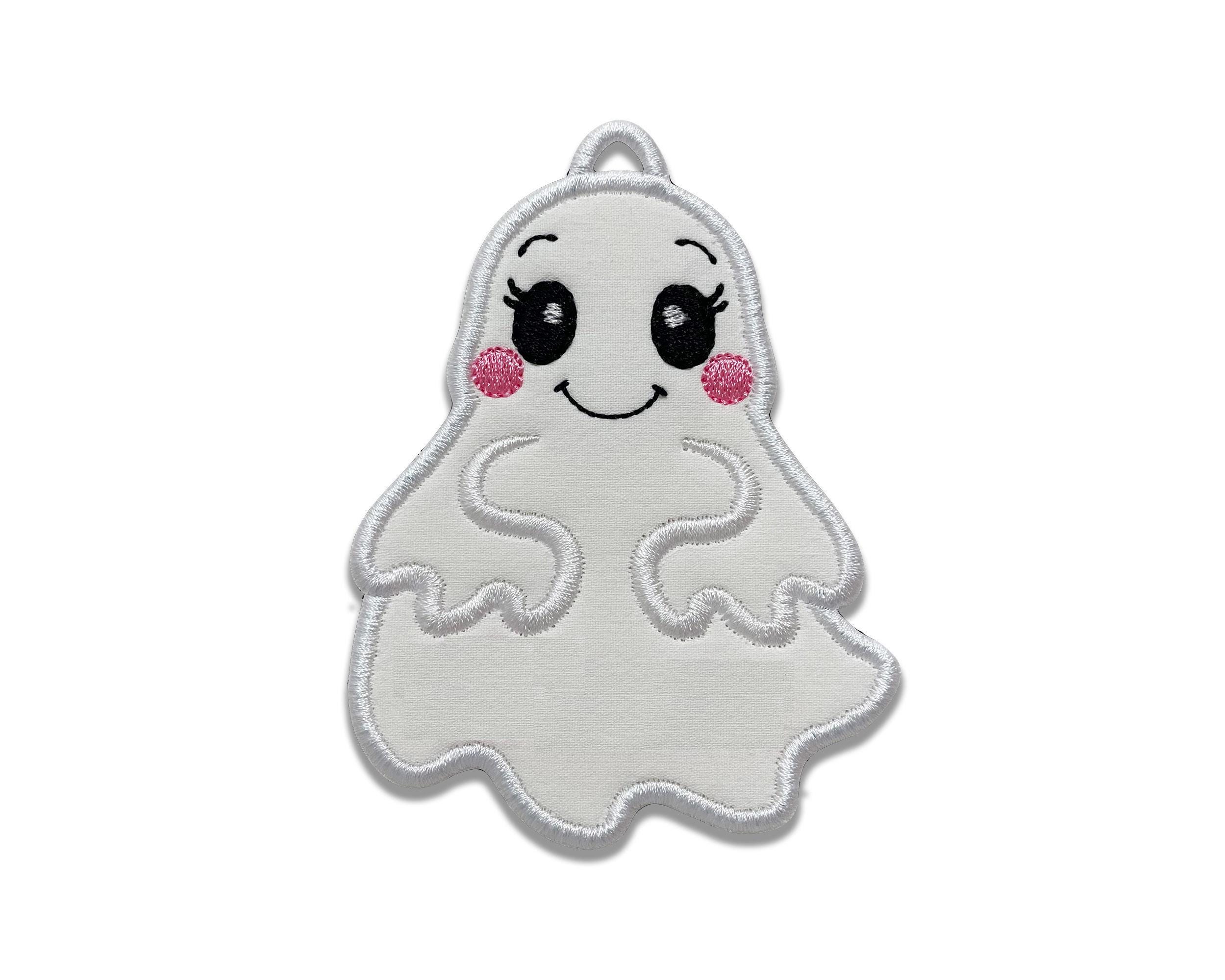 Ghost Bag Tag - Ghost Bag Tag in the Hoop Applique Embroidery Design ...