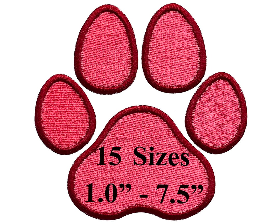 Paw Print Embroidery Design N3 - 15 Sizes - Dog Paw Print Fill Stitch ...