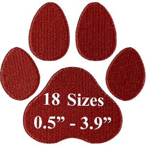 Small Paw Print Embroidery Design N2 -18 Sizes -mini Dog Paw Print Fill ...