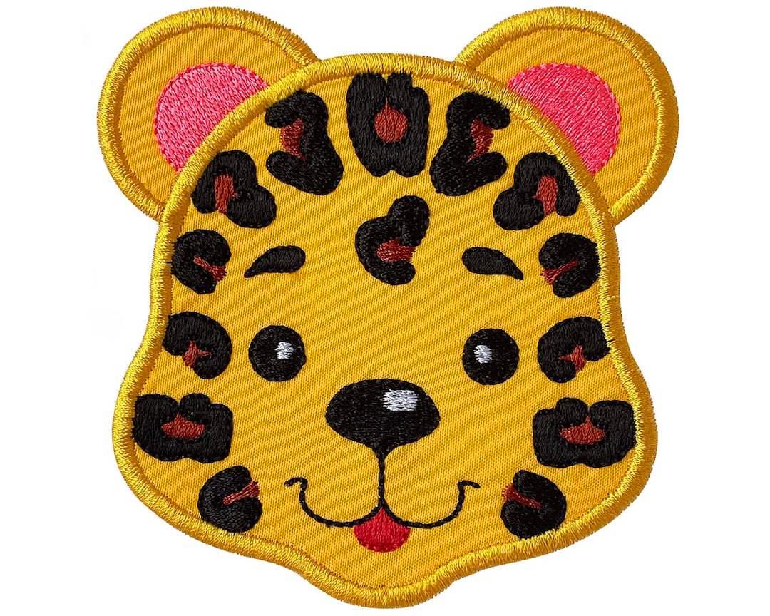 Leopard Face Applique Design - Cheetah Applique Embroidery Design for ...
