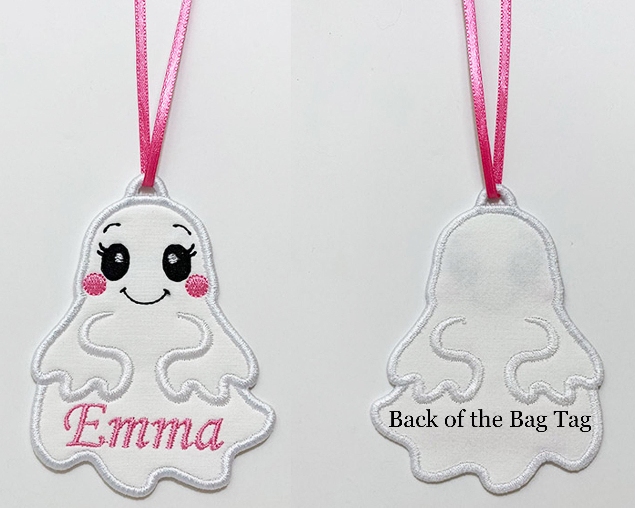 Ghost Bag Tag - Ghost Bag Tag in the Hoop Applique Embroidery Design ...
