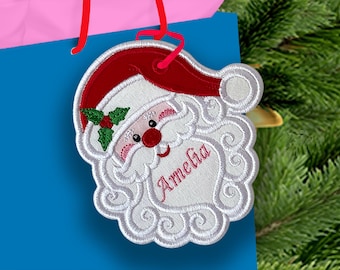 Bunny Bag Tag for Easter Basket N2 - Easter Bag Tag in the Hoop ...