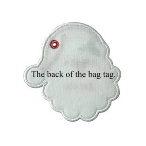 Santa Claus Bag Tag - Santa Bag Tag in the Hoop Applique Embroidery ...