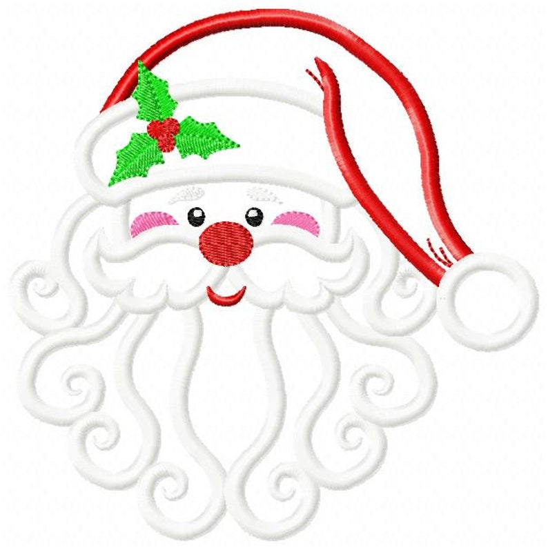 Santa Claus Applique Design Christmas Applique Embroidery | Etsy