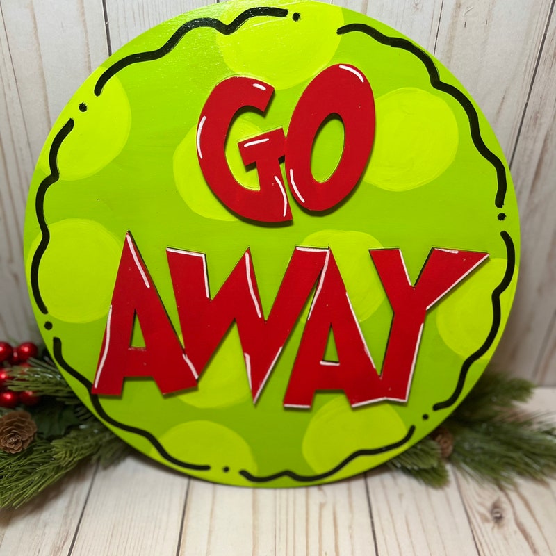 Grinch Face Wreath Sign - Etsy