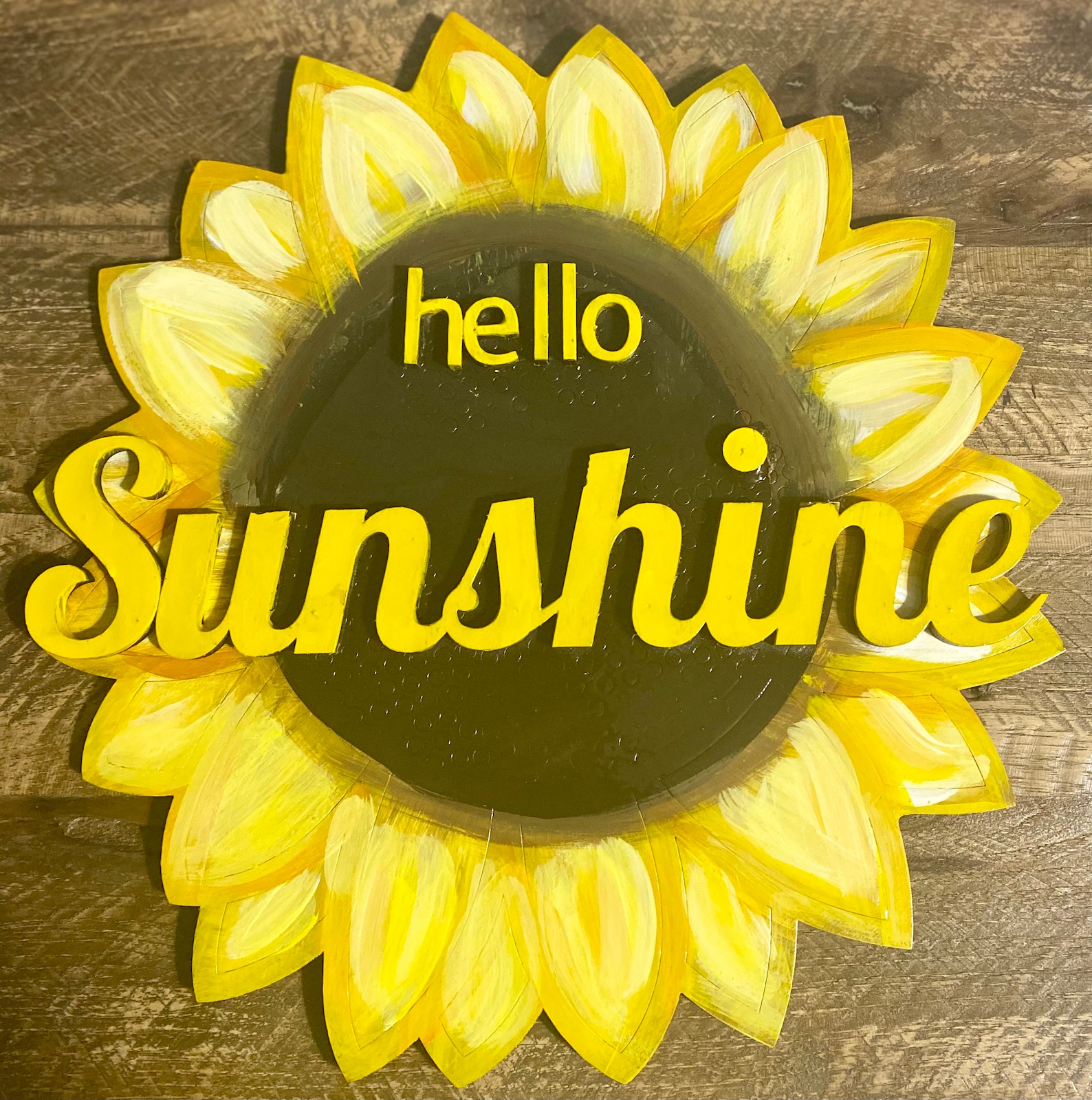 Hello Sunshine Sunflower Sign Wreath Attachmentsunflower - Etsy