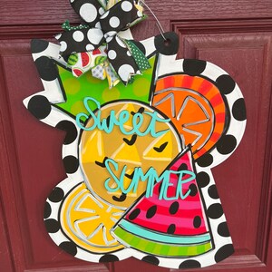 22” Sweet Summer Fruit Door Hanger, Summer Sign, Summer Door Decor ...