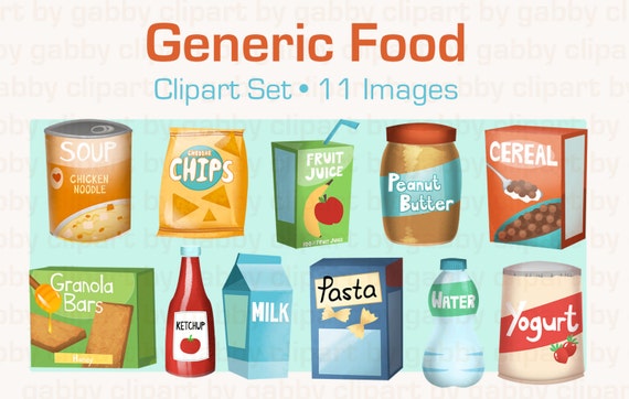 Generic Food Clipart Clip Art | Etsy Canada