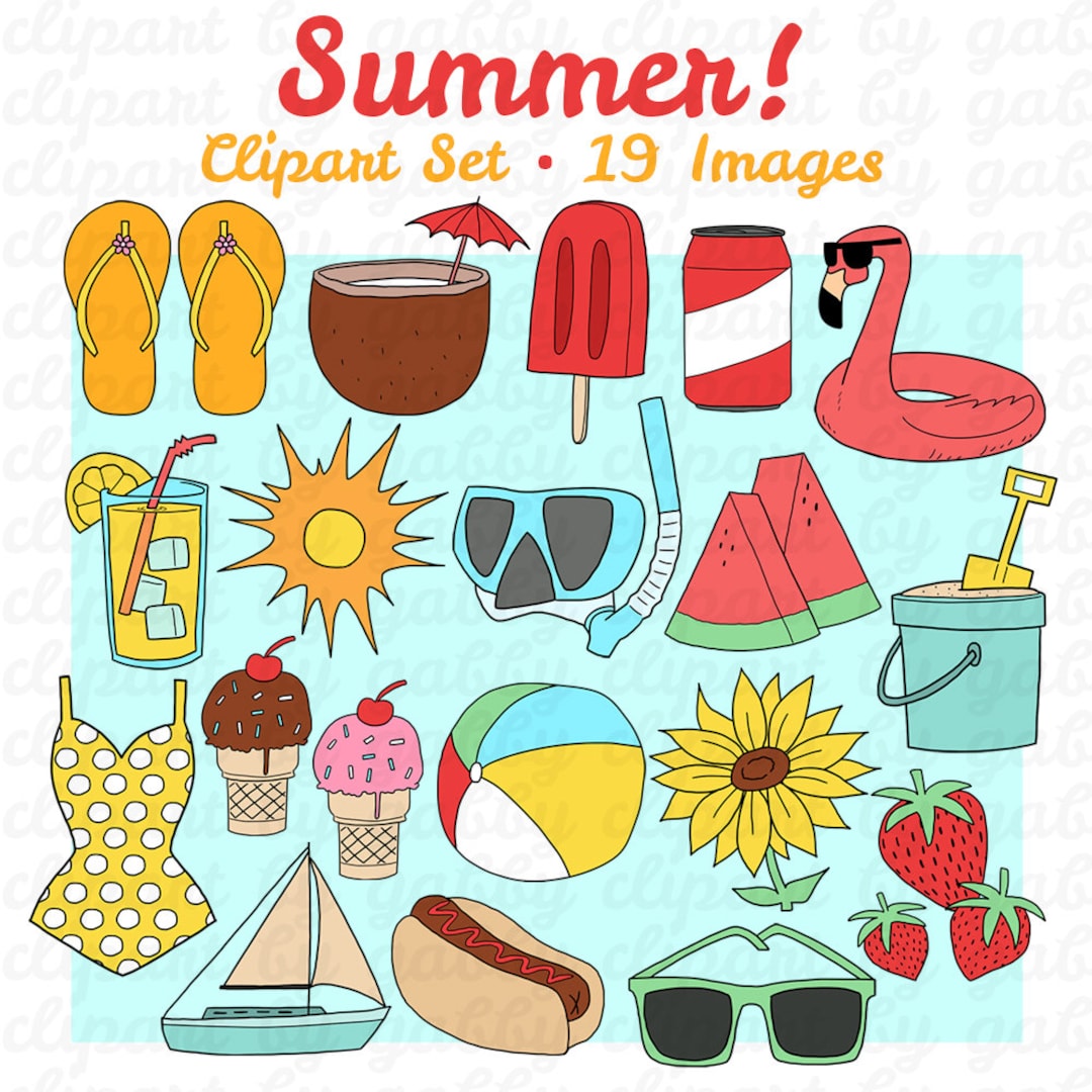 Summertime Clipart Set
