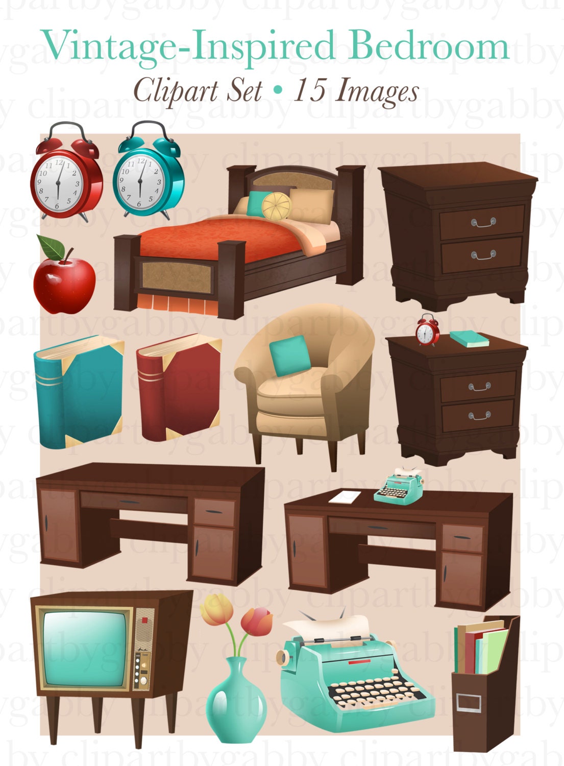 Bedroom Furniture Clipart