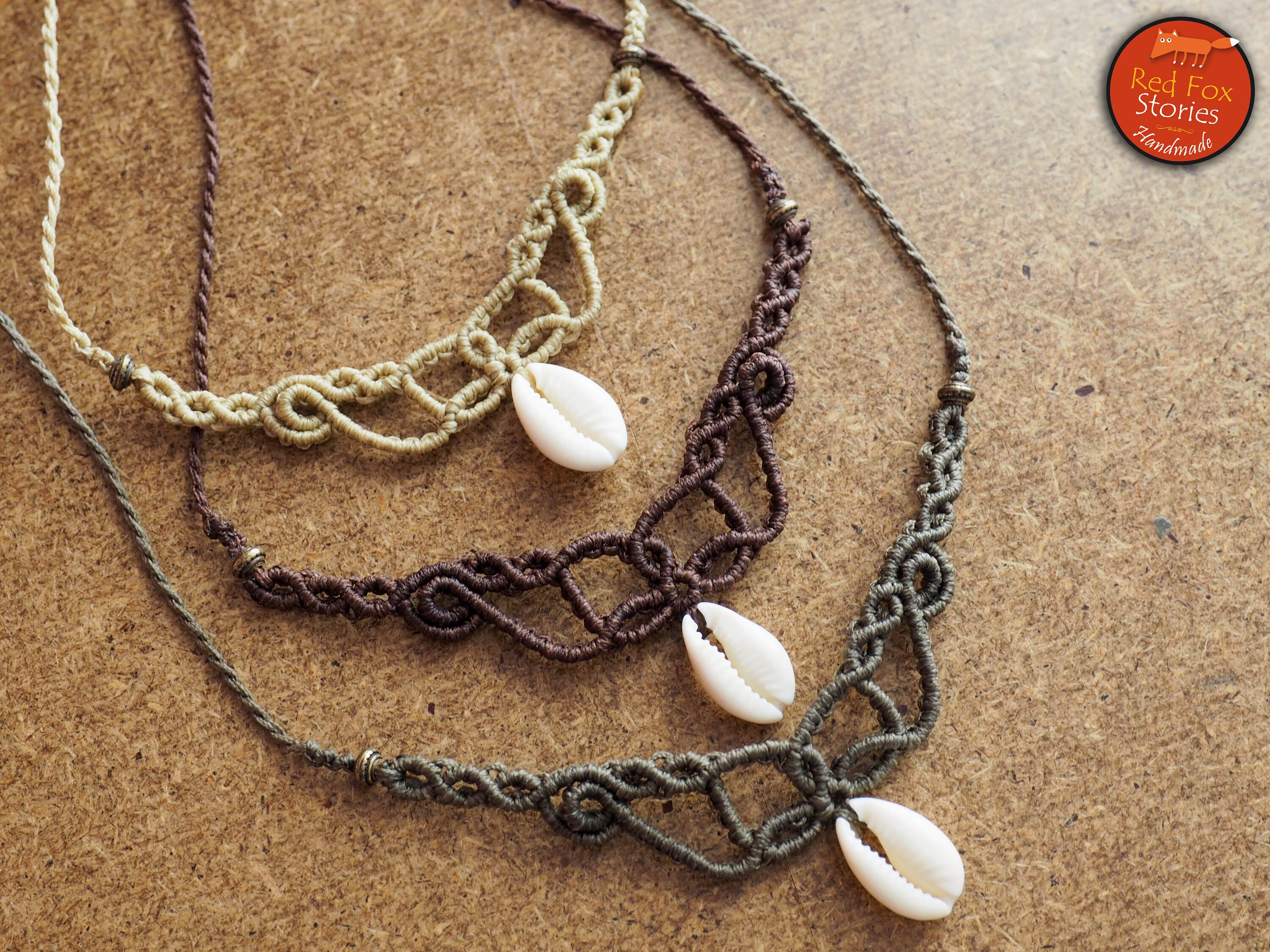 Iluka Cowrie Shell Macrame Choker Macrame Necklace Shell | Etsy