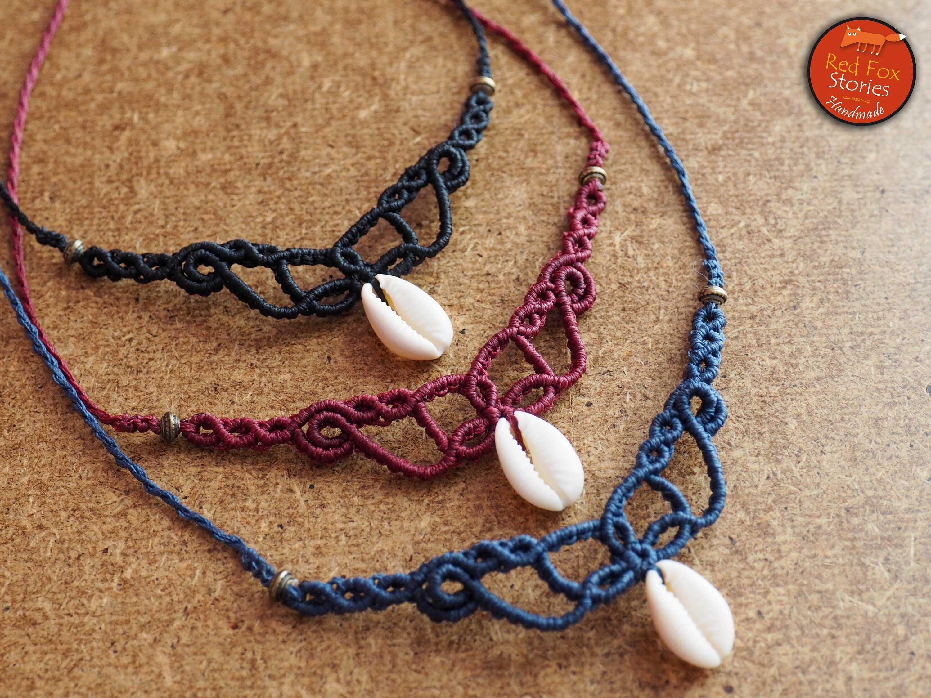 Iluka Cowrie Shell Macrame Choker Macrame Necklace Shell | Etsy