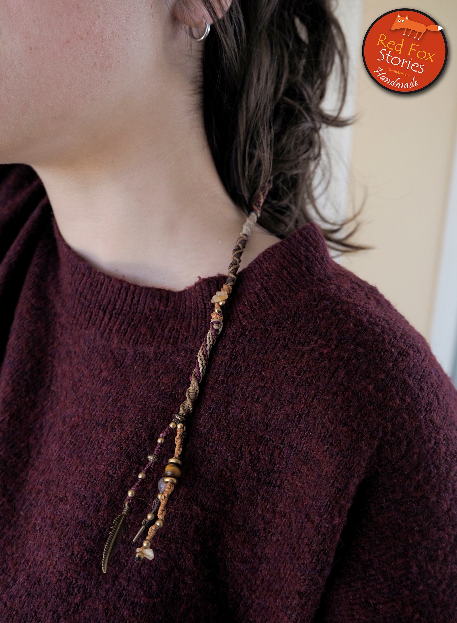 Clementine Macrame Hairwrap Ateba Dreadwrap Hair Jewelry - Etsy