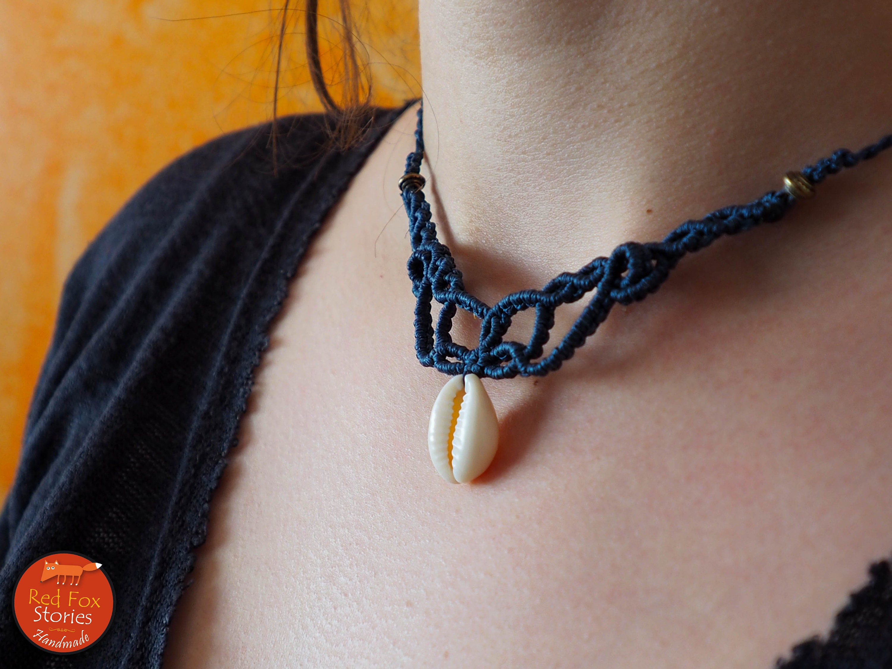 Iluka Cowrie Shell Macrame Choker Macrame Necklace Shell | Etsy