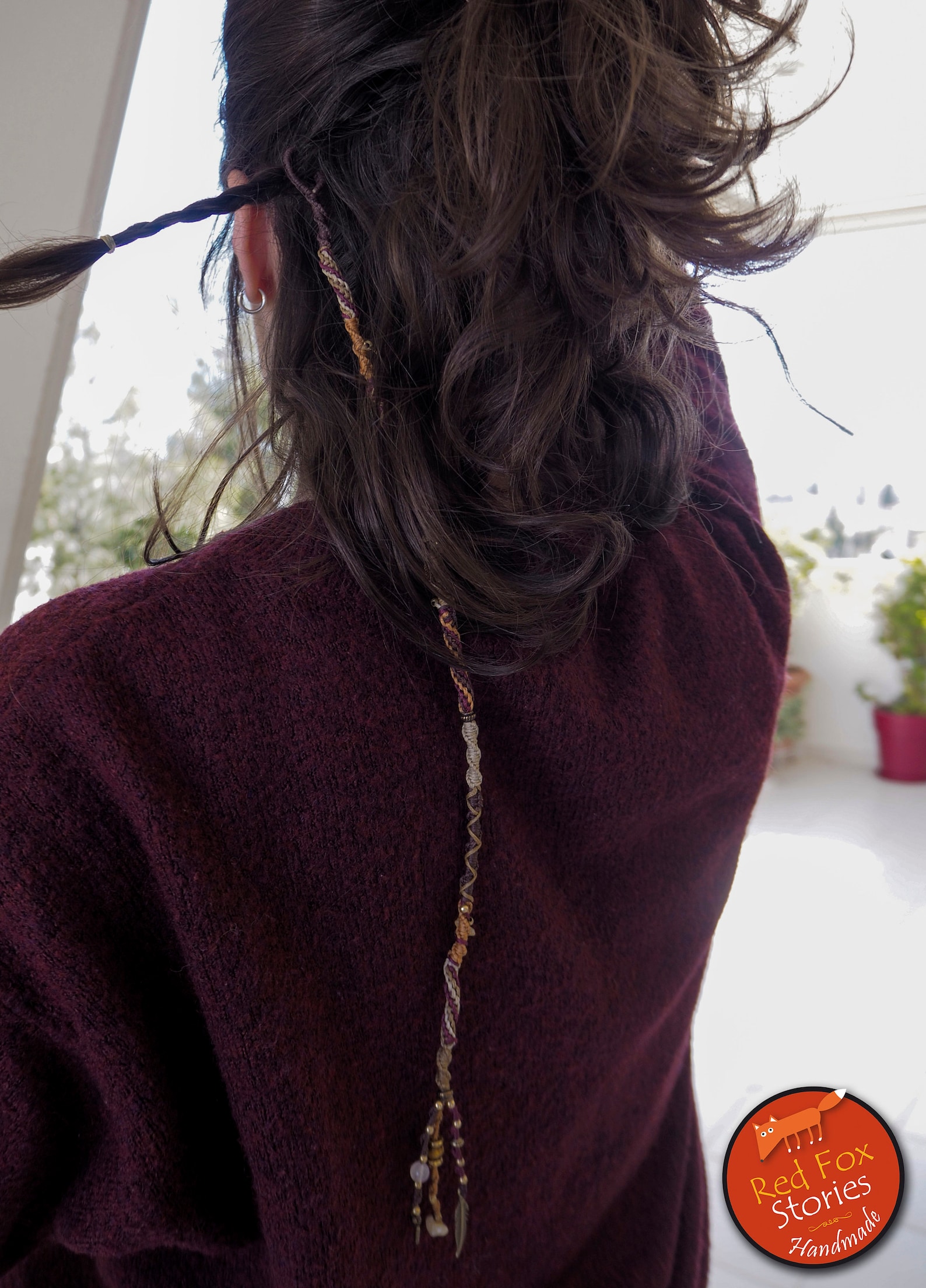 Clementine Macrame Hairwrap Ateba Dreadwrap Hair Jewelry - Etsy