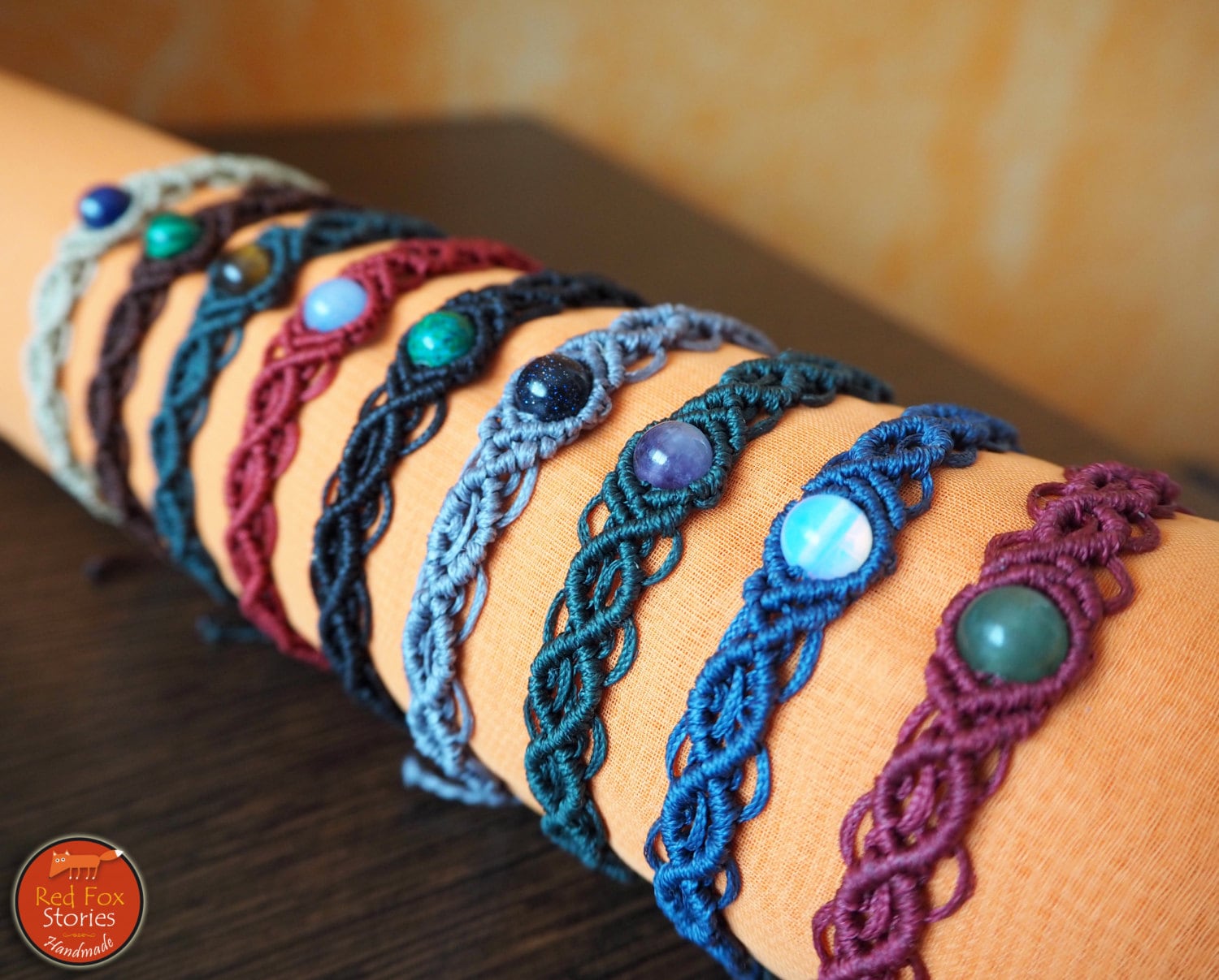 Jacaranda Boho Macrame Bracelet With Gemstone Macrame - Etsy