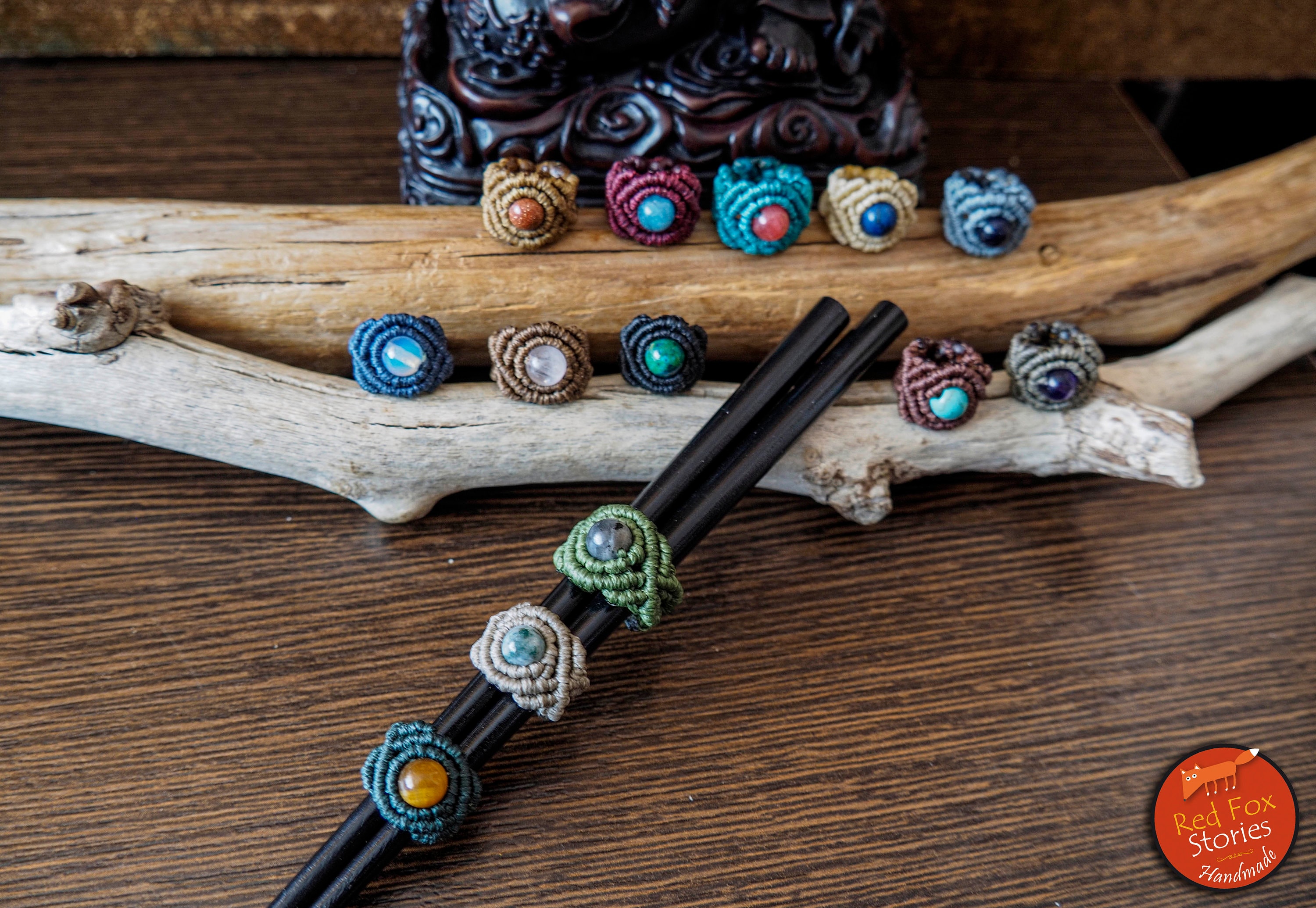 Maya Macrame Dread Bead With Stone Hair Jewelry Dread | Etsy