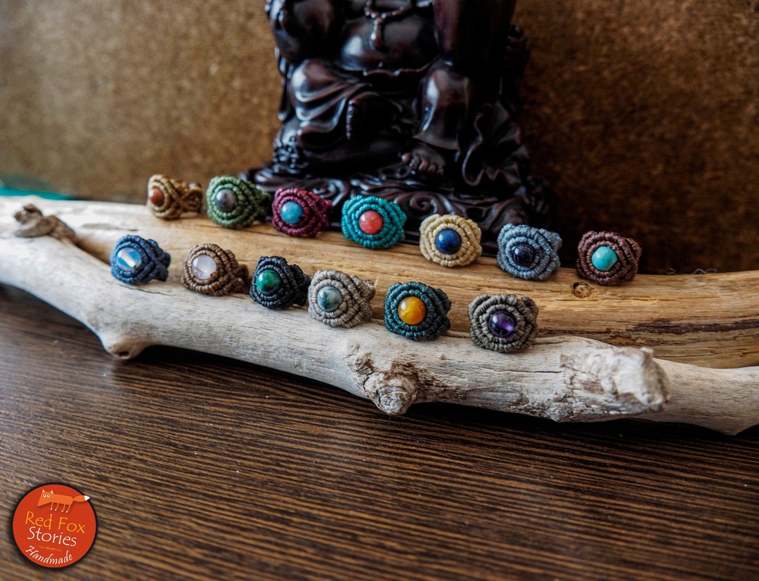 Maya | Macrame Dread Bead With Stone, Hair Jewelry, Dread Jewelry ...