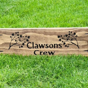 Rustic Wooden Name Sign, Personalized Broken Board Effect Carved Wooden ...